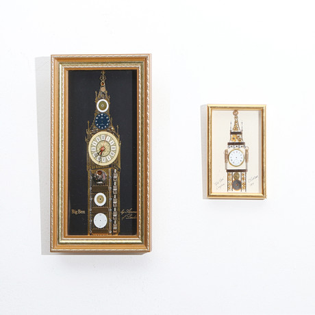 WALL CLOCK AND DIAL. Horological art, “Big Ben” by Ammon of London and ...