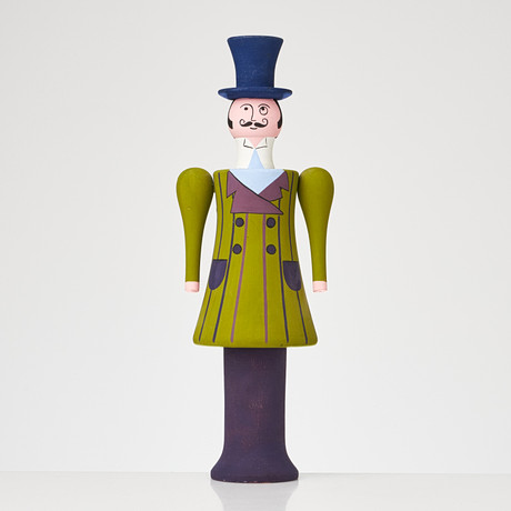 LISA LARSON. escultura, madera pintada, debajo marcada Sandbergs Nora ...