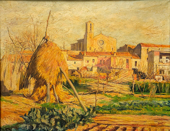 ESCUELA ESPAÑOLA. BOADA. “SAN JUAN DE P.”, 1943. OIL ON CANVAS. Art ...