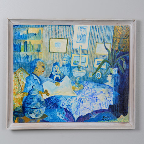 GUSTAF WIKLUND. Family picture, oil on panel, signed and dated -91. Art ...