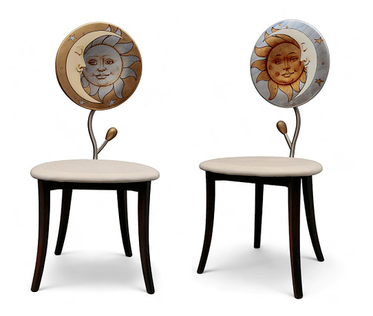 CARLO BERRUTI. Pair of “Sun and Moon” chairs. Furniture - Armchairs ...