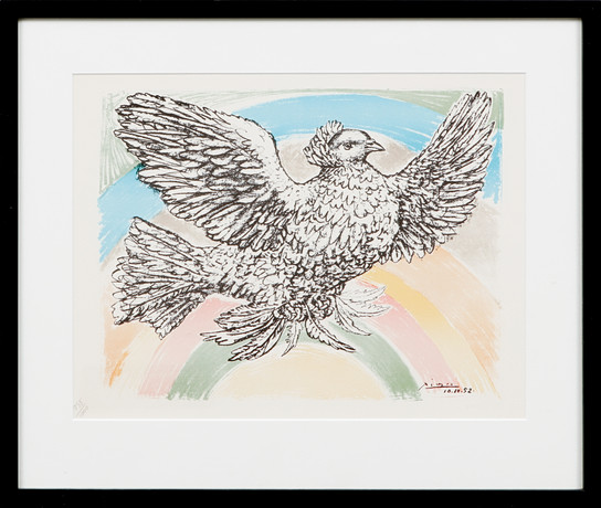 PABLO PICASSO. After. Bird, lithograph in colours, numbered 988/1000 ...