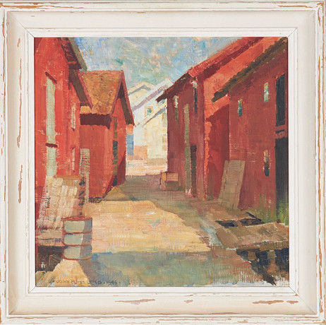 JOHN ÖSTERLUND (1875-1953). Motif from Mollösund, oil on canvas, signed ...