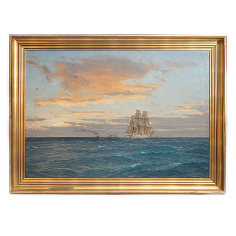 UNIDENTIFIED ARTIST. Oil on canvas, signed Erhardt, 19th century. Art ...