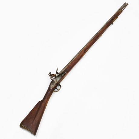 FLINTLOCK RIFLE, English manufacture, 17th/19th century. Weapons ...