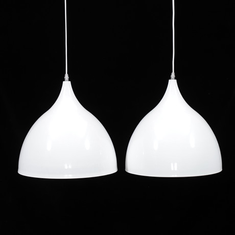 A pair of metal ceiling lamps, Baroness Design AB, 2000s. Lighting ...