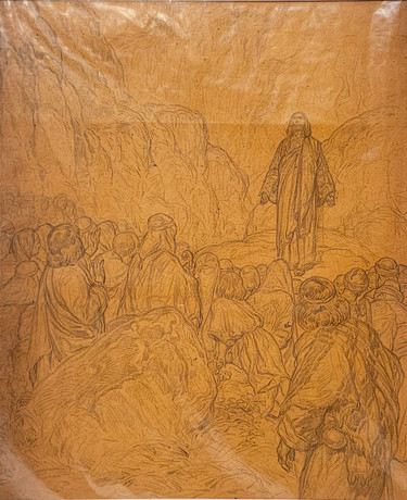 ANÓNIMO (PRINCIPIOS SIGLO XX). APARICIÓN DE CRISTO. DIBUJO A LÁPIZ ...