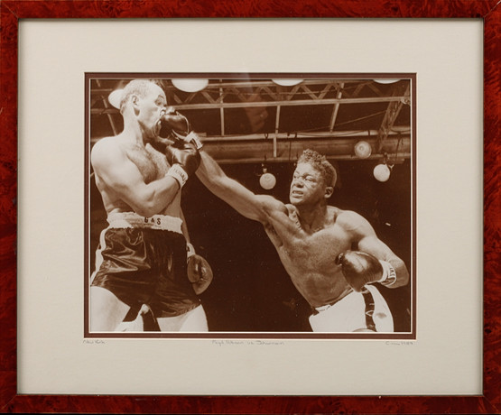 FOTOGRAFISKA TRYCK, 2 st, efter "Floyd Patterson Vs. Johansson" New ...