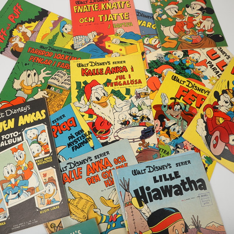 WALT DISNEY. Comics, 17 pieces, Donald Duck, Mickey Mouse and others ...