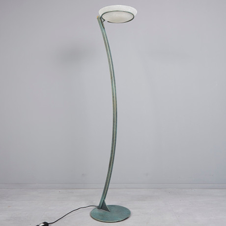 PIERRE VANDEL. Floor lamp/floor lamp, steel, glass, matt, 1980s/90s ...