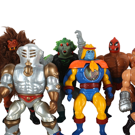 14-piece action figures, He-man, Masters of the Universe, Mattel, 1980s ...