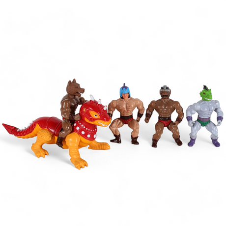 ACTIONFIGURER, 5 st, plast, Galaxy Fighters, 1980-tal. Leksaker ...