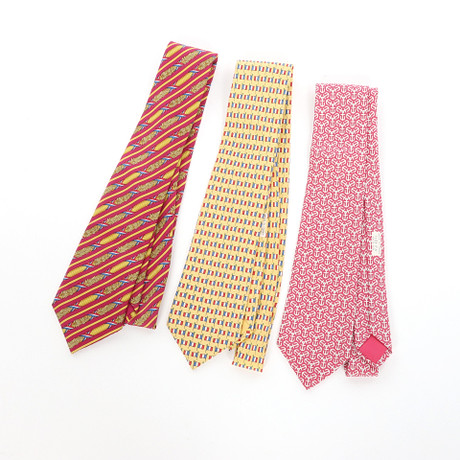 SLIPSAR, 3 st, handsytt silke, Hermès. Vintagekläder & Accessoarer ...