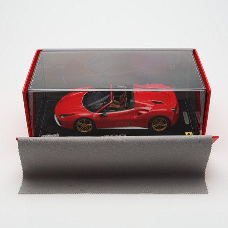 BILMODELL, BBR, FERRARI 488 SPIDER ROSSO CORSA, 1/18. Leksaker ...