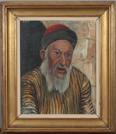 HILDA HEYMAN. “104 year old man”, oil on canvas. signed and dated 1934 ...