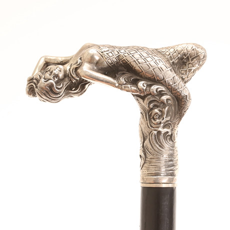 STILETTO CANE, with silver handle, Art Nouveau. Weapons & Militaria ...