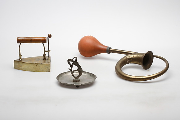 METAL OBJECTS, 3 parts, 1800-1900s. Silver & Metals - Other metals ...