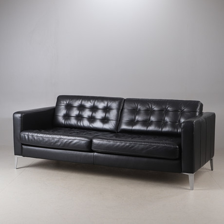 SOFFA, "Karlstad", svart skinn, IKEA. Möbler - Soffor & Sittgrupper ...