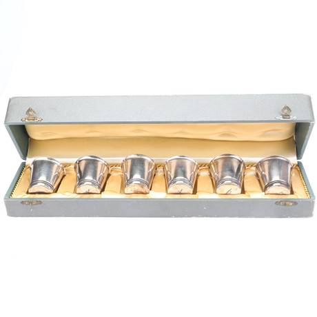 SNAPSGLAS, 6 st, silver, JLH , LN & co, totalvikt, 112 gram, Göteborg ...