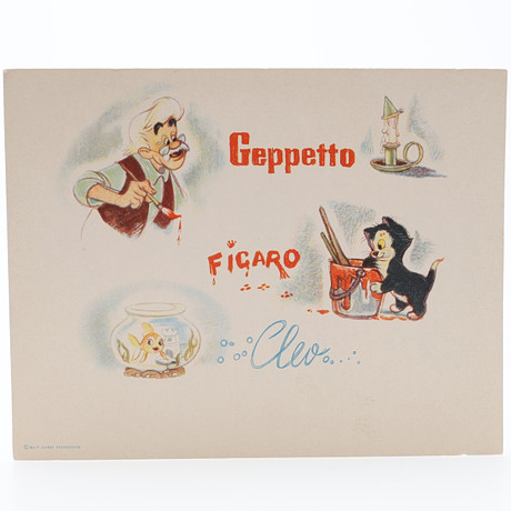 AUTOGRAPH. A PROMOTIONAL CARD FROM WALT DISNEY PRODUCTIONS FOR ...