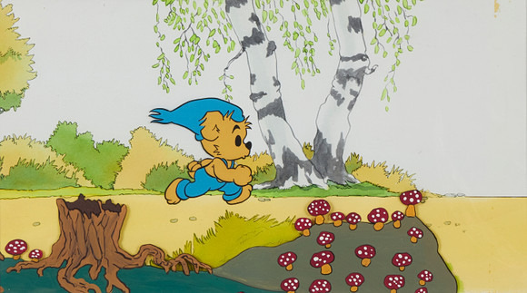 RUNE ANDRÉASSON. Bamse, hand-painted film cell from “Bamse i ...