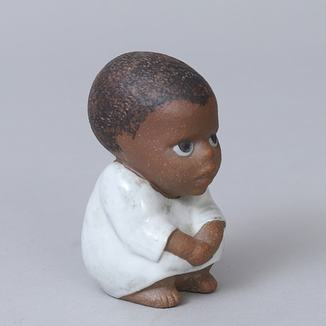 LISA LARSON. “South”, African boy, stoneware, Gustavsberg, signed ...