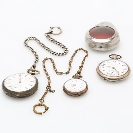 A 3-piece silver pocket watch, 1800/20th century. Clocks & Watches ...