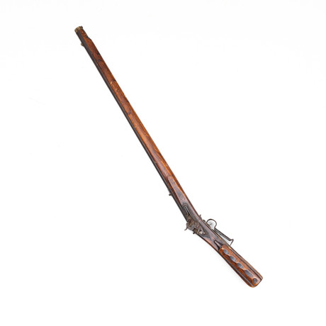 A flintlock rifle, converted from flintlock, 18th century. Weapons ...