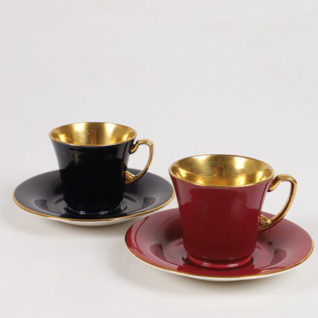 MOCKASERVIS, 24 delar, porslin, Crown Devon Fieldings, England. Keramik ...