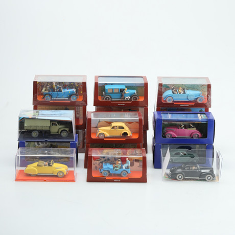 MODEL CARS/COLLECTOR CARS, 18 pieces, “Tintin” Herge and Moulinsart ...