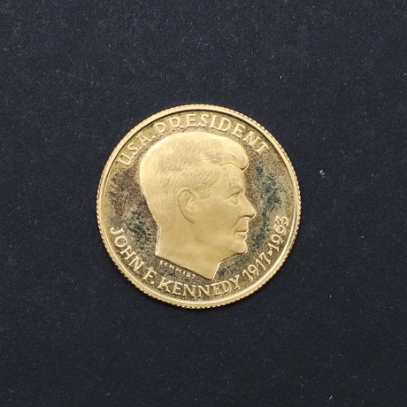 A KENNEDY MEMORIAL GOLD MEDAL, 1963. Coins, Medals & Stamps - Coins ...