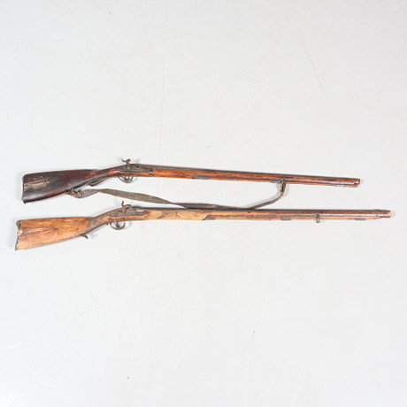 MUZZLE-LOADING RIFLES, 2 pcs. Weapons & Militaria - Guns & Rifles ...