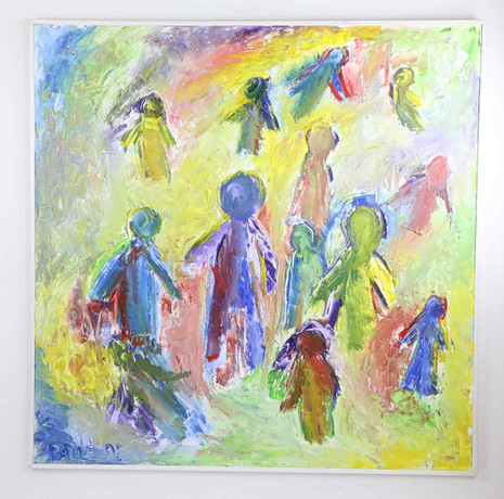 PALLE LINDSTRÖM. oil on canvas, figural composition, signed and dated ...