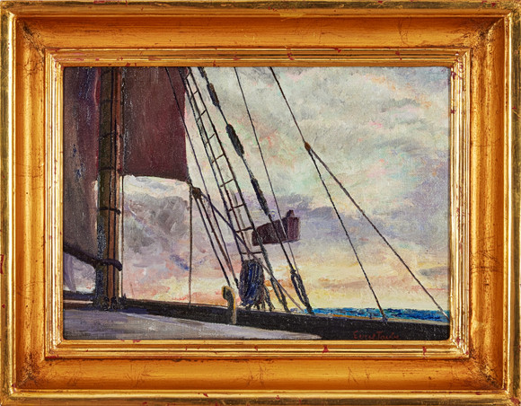 EVERT TAUBE. Skeppsdetalj. Konst - Måleri - Auctionet