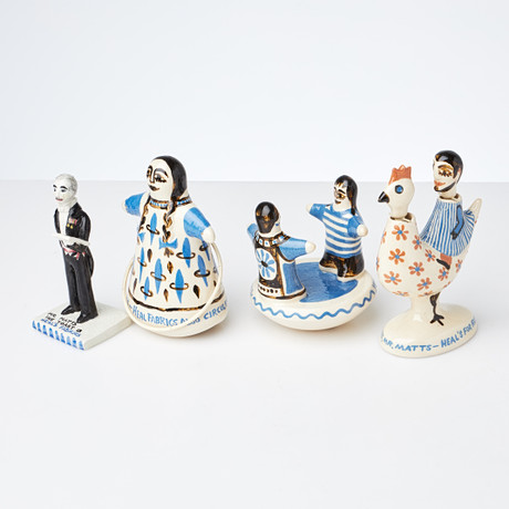 BERNARD MOSS (1923-2012). Four 1950s/60s stoneware figurines from ...