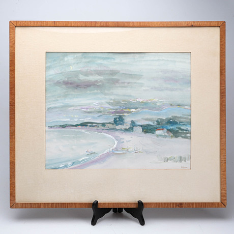 FRED KLEIN (NEDERLÄNDERNA, 1898–1990). Coastal motif, watercolour ...