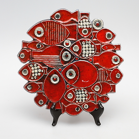 WALL RELIEF, stoneware. Britt Louise Sundell, Gustavsberg. Ceramics ...