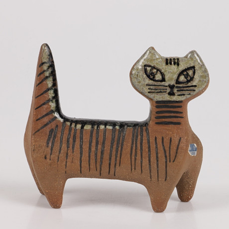 LISA LARSON. Figurine, “Cat” from the series Lilla Zoo, stoneware ...