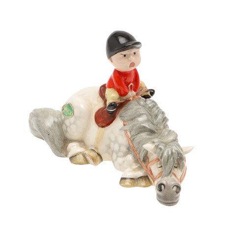 BESWICK THELWELL HORSE & RIDER - KICK START. Ceramics & Porcelain ...
