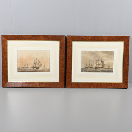 NICHOLAS POCOCK (1740-1821). FRIGATES AND OTHER VESSELS. Art - Drawings ...