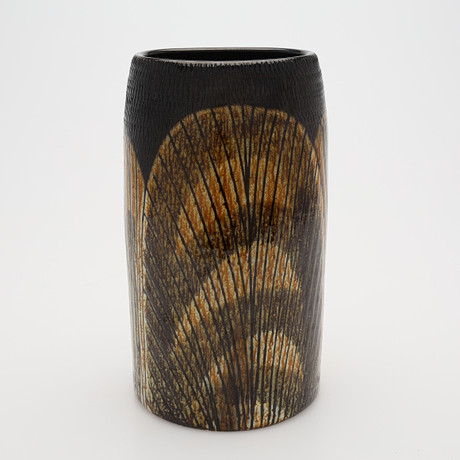 INGRID ATTERBERG. VASE, “SACRA”, GLAZED EARTHENWARE, UPSALA-EKEBY ...