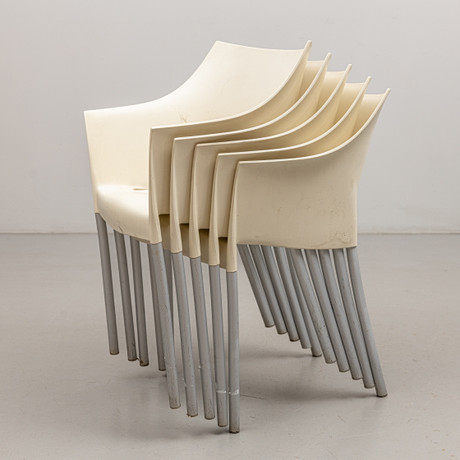 PHILIPPE STARCK. 5 st, "Dr. No." karmstolar, Kartell, Italien. Möbler ...
