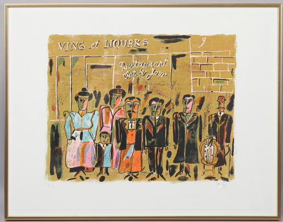 MADELEINE PYK. “Vins et Liquers - Restaurant Plat du Jour”, colour ...
