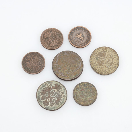A set of 7 copper coins, Germany, 1763-1895. Coins, Medals & Stamps ...
