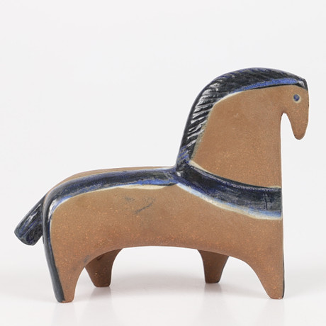 LISA LARSON. Figurine, “Horse” from the series “Lilla Zoo”, stoneware ...