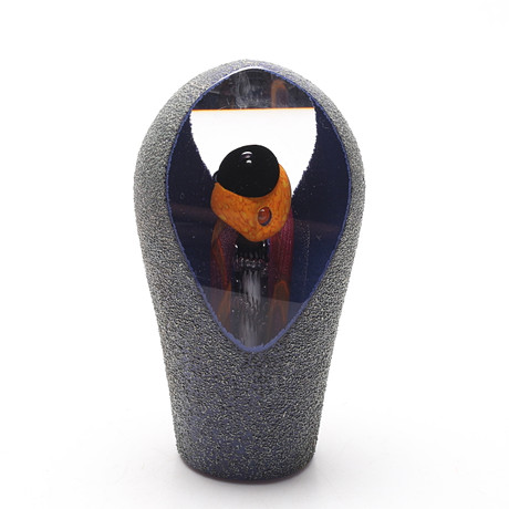 MONICA BACKSTRÖM. Sculpture with enclosed decor inside clear glass ...