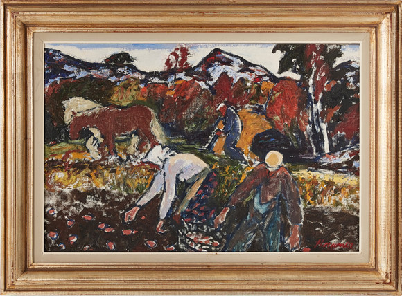 ERIK HAAMER (ESTLAND, 1908-1994). “Kartulivõtjad” (Potato harvest). Art ...