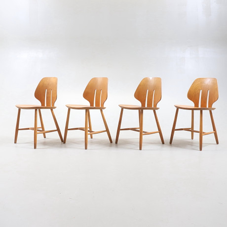 EJVIND A. JOHANSSON, stolar, 4 st, "J 67", Danmark, 1960-tal. Möbler ...
