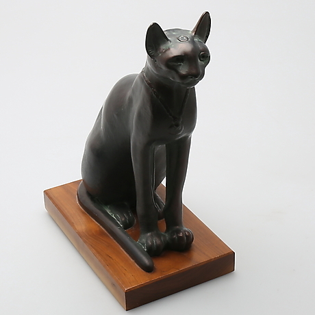 BASTET, sculpture, patinated metal. Museum replica. Art - Sculptures ...
