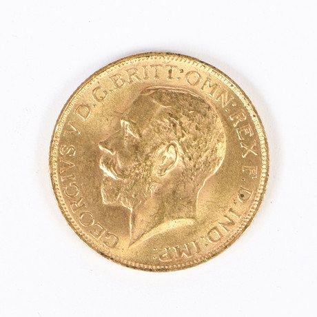 A GEORGE V GOLD SOVEREIGN ST GEORGE AND THE DRAGON 1925. Coins, Medals ...